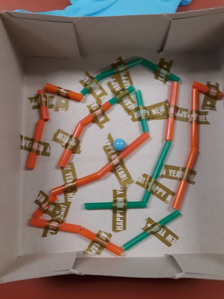 Straw and Marble Maze | Ecoworks Creative Reuse